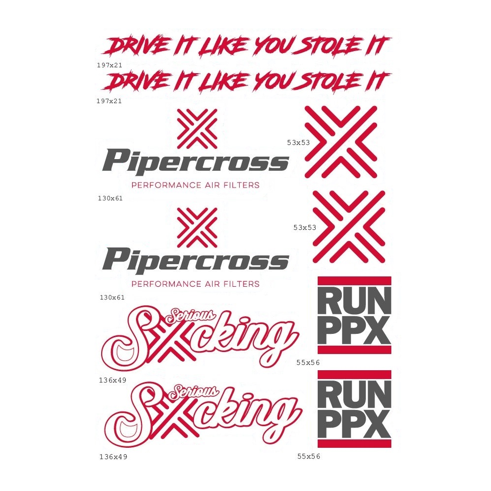 Pipercross Stickerbogen V1, 6,90